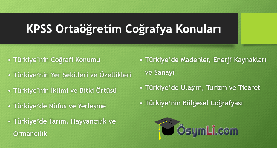 2024 KPSS Ortaöğretim Coğrafya Konuları PDF | Osymli.com 2024 KPSS Ortaöğretim Coğrafya Konuları PDF | Osymli.com