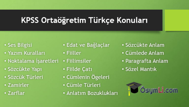 2024 KPSS Ortaöğretim Türkçe Konuları PDF | Osymli.com 2024 KPSS Ortaöğretim Türkçe Konuları PDF | Osymli.com